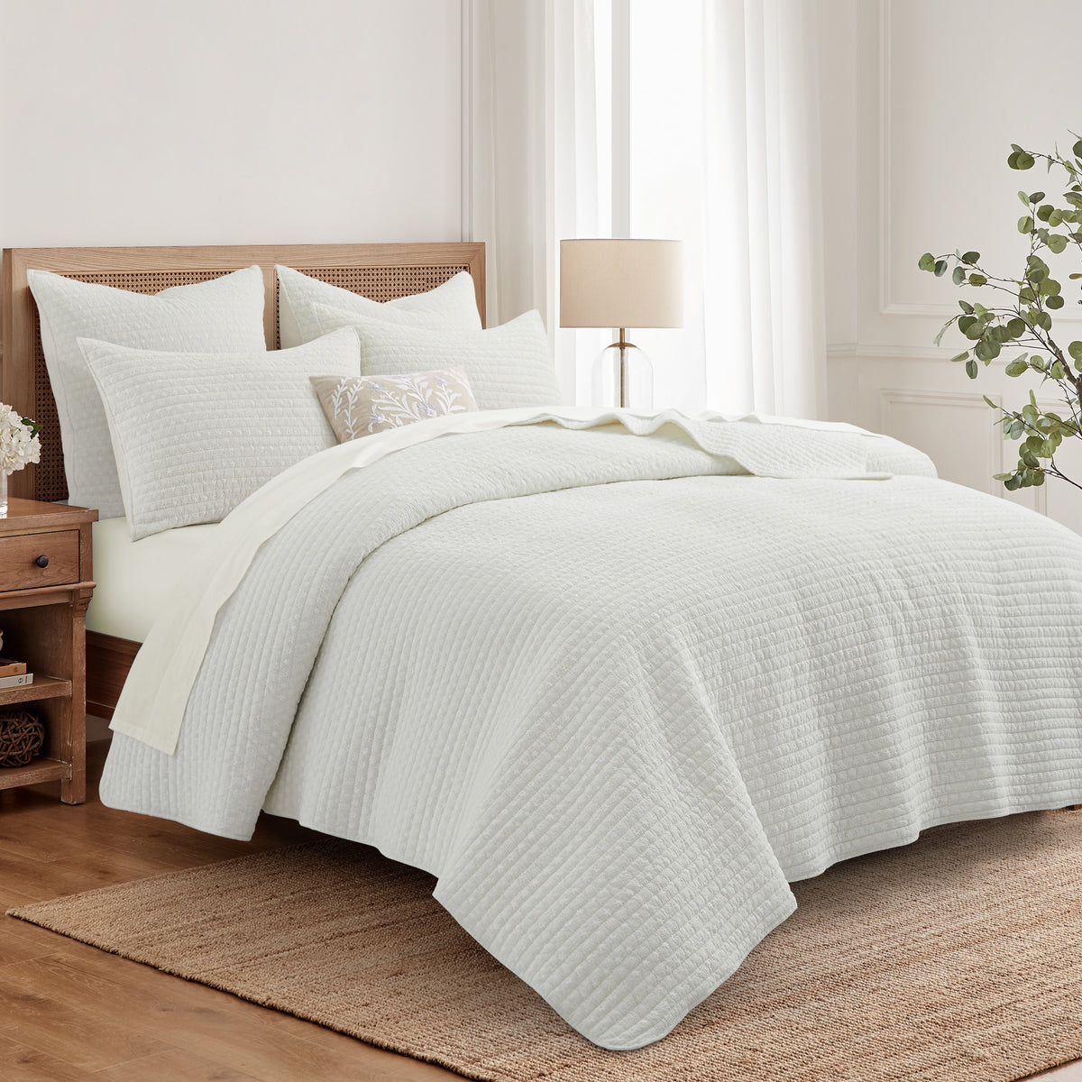 Levtex Home Eyelet Cream Quilt Set - Cotton | Levtex Home