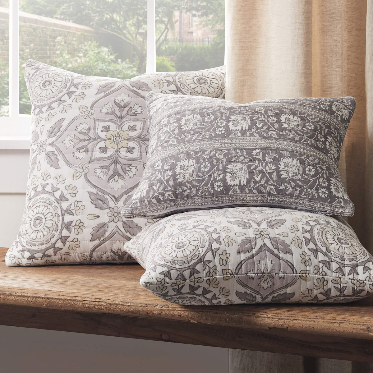 Levtex Home Sophia Pieced Embroidered Bird Pillow | Levtex Home