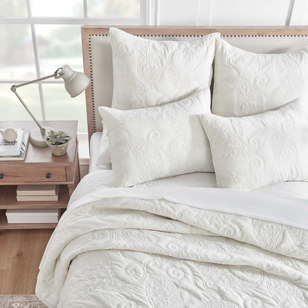 Levtex Home Cream Velvet Quilt Set - Polyester