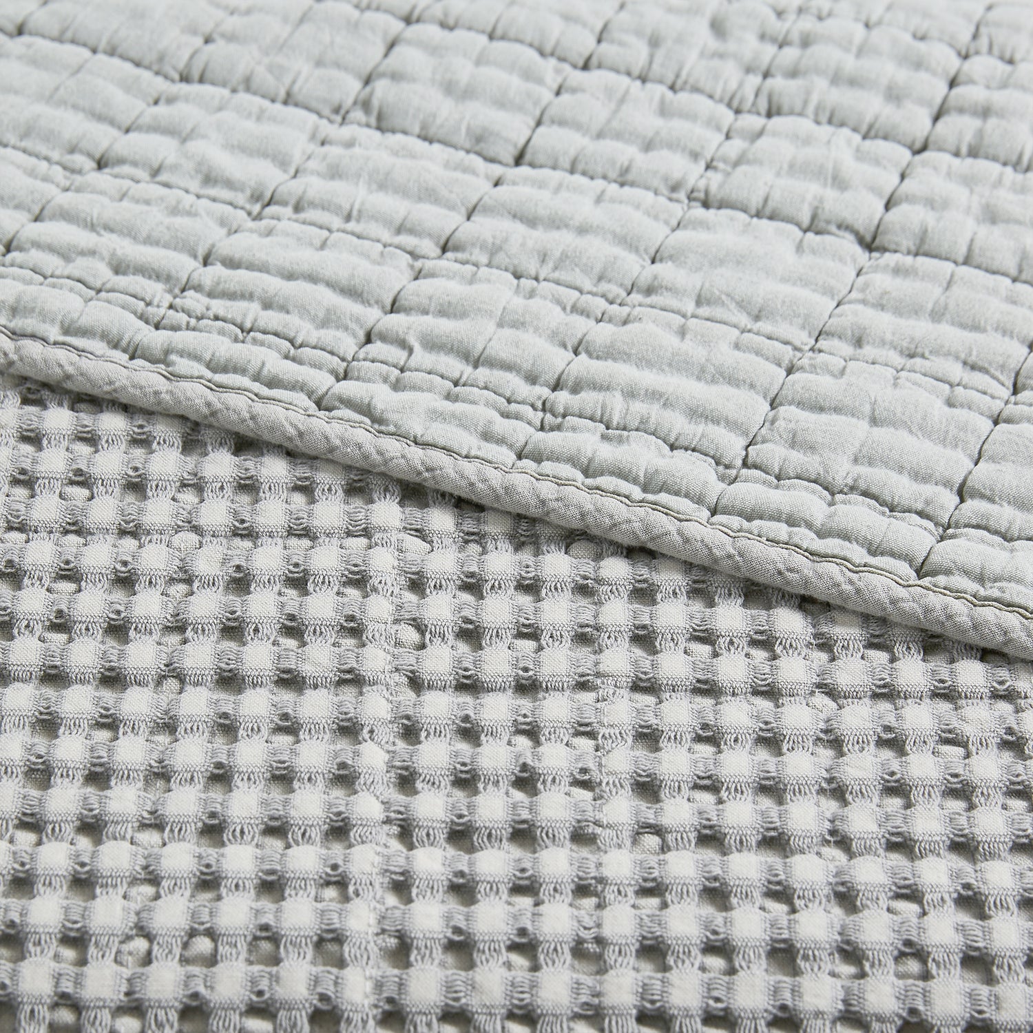 Levtex Home Mills Grey Quilted Throw - Cotton | Levtex Home