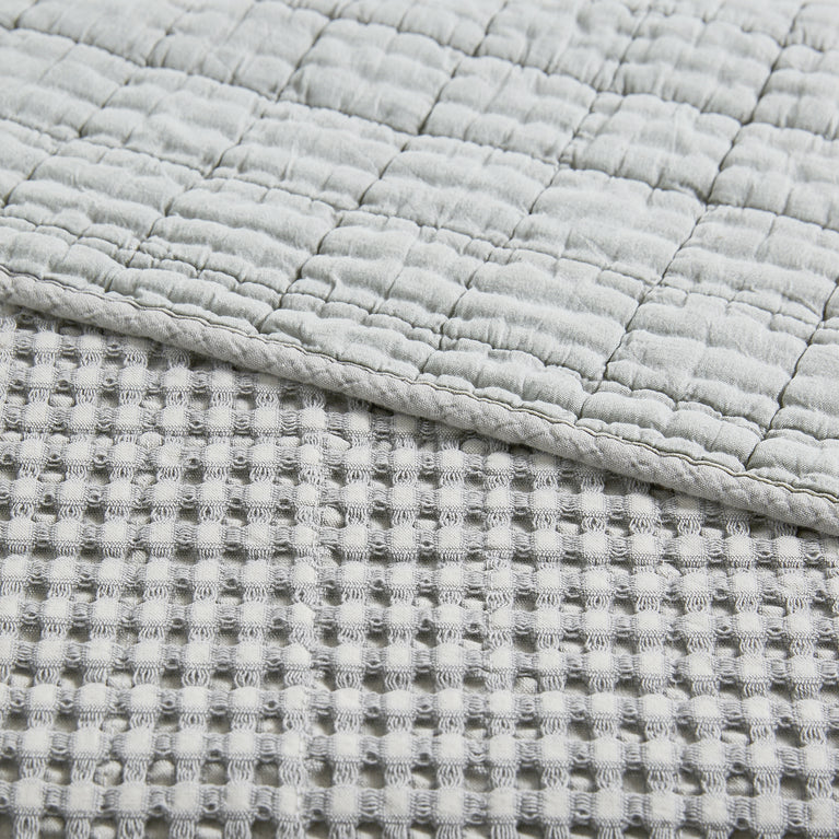 Levtex Home Mills Grey Quilted Throw - Cotton