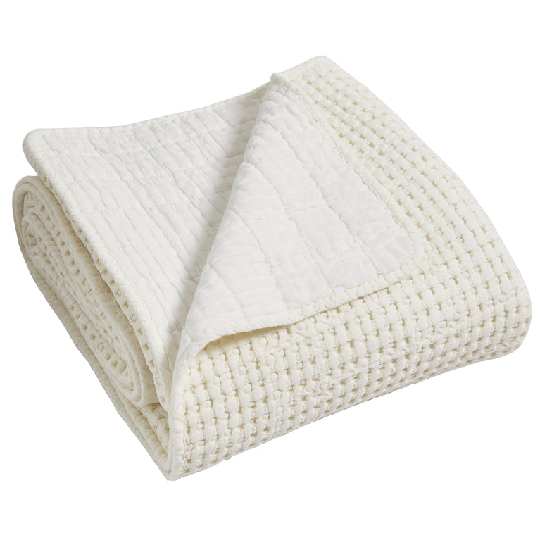 Levtex Home Mills Grey Quilted Throw - Cotton