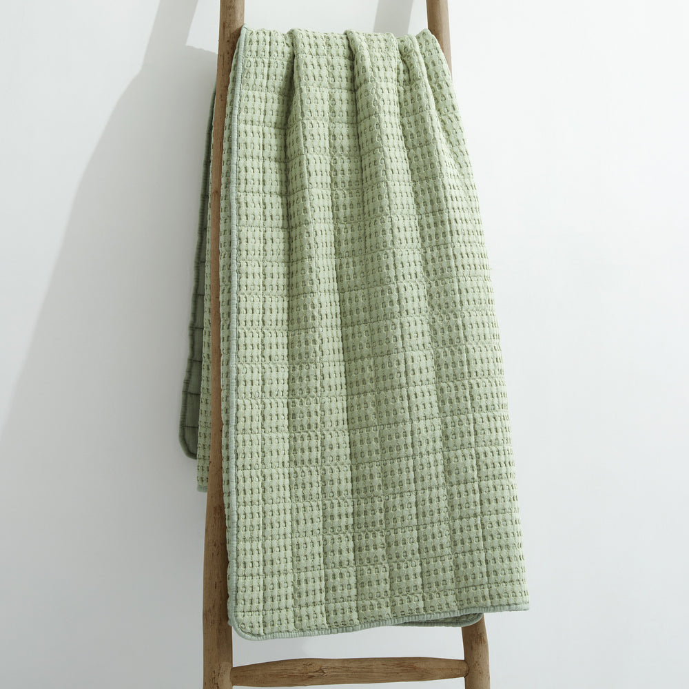 Levtex Home Mills Grey Quilted Throw - Cotton | Levtex Home