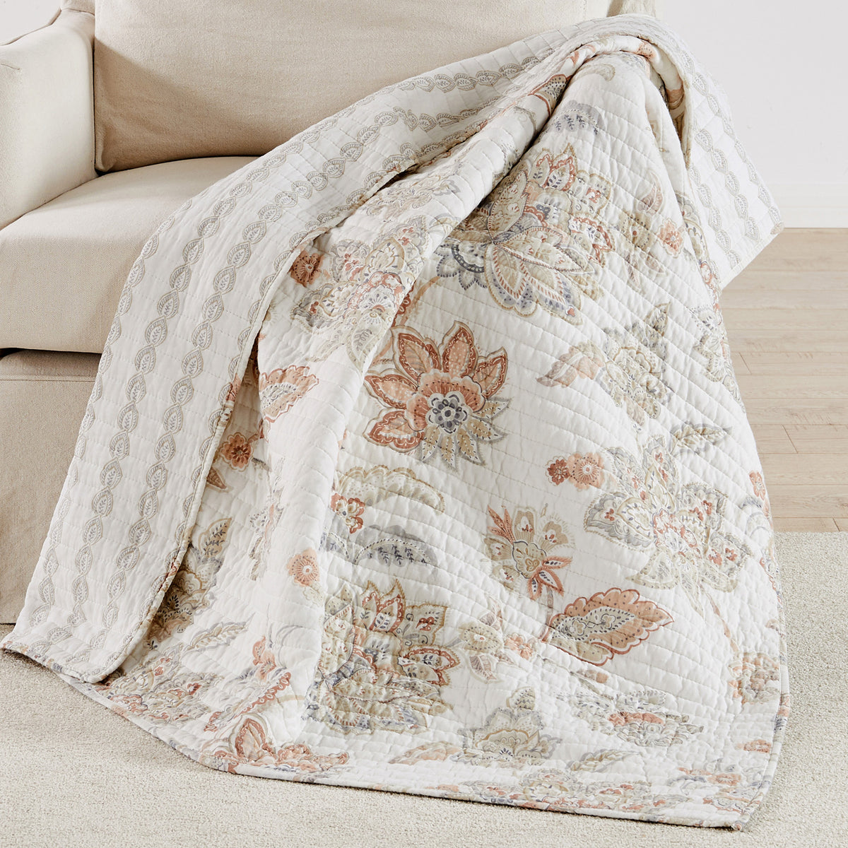 Levtex Home Selesta Blush Quilted Throw - Cotton | Levtex Home