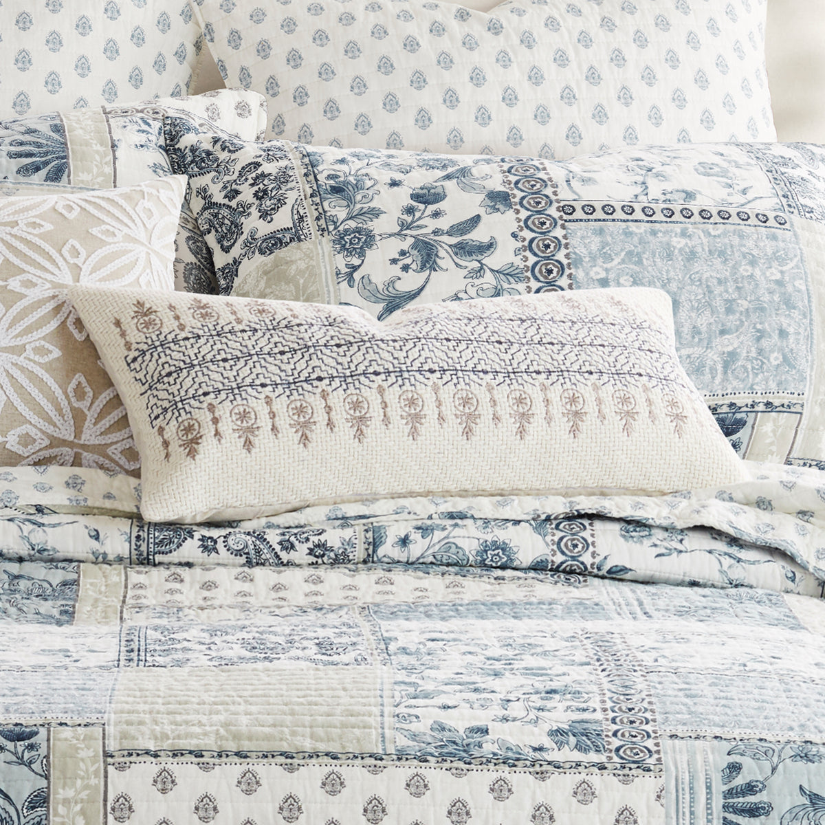 Levtex Home Aliza Blue Medallion Pillow