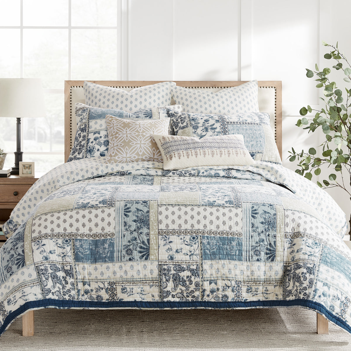 Levtex Home Aliza Blue Medallion Pillow | Levtex Home