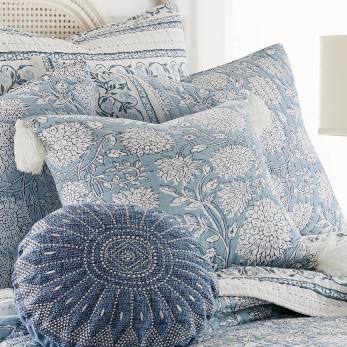 Levtex Home Adare Blue Tassel Pillow